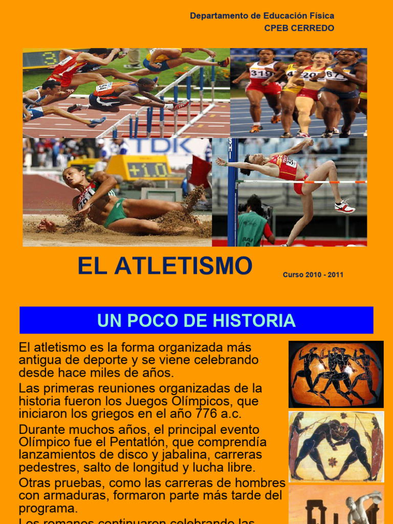 Historia de Atletismo | PDF | Corriendo | Deporte del atletismo