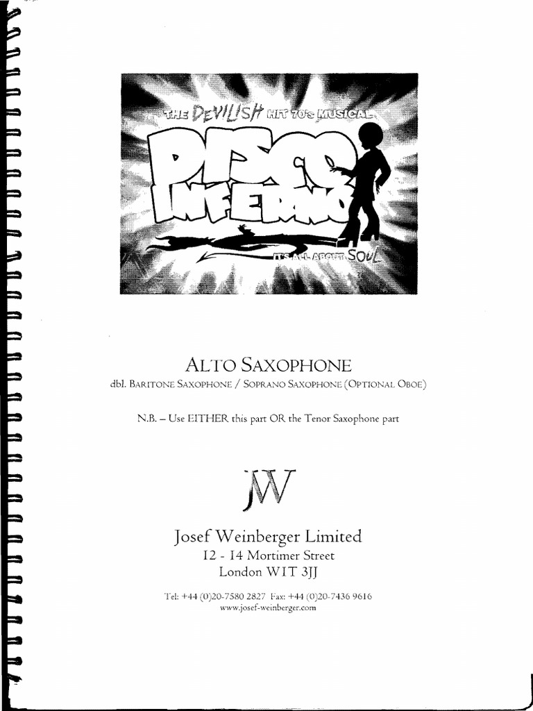 Disco Inferno - Alto Sax | PDF | Woodwind Instruments | Saxophone