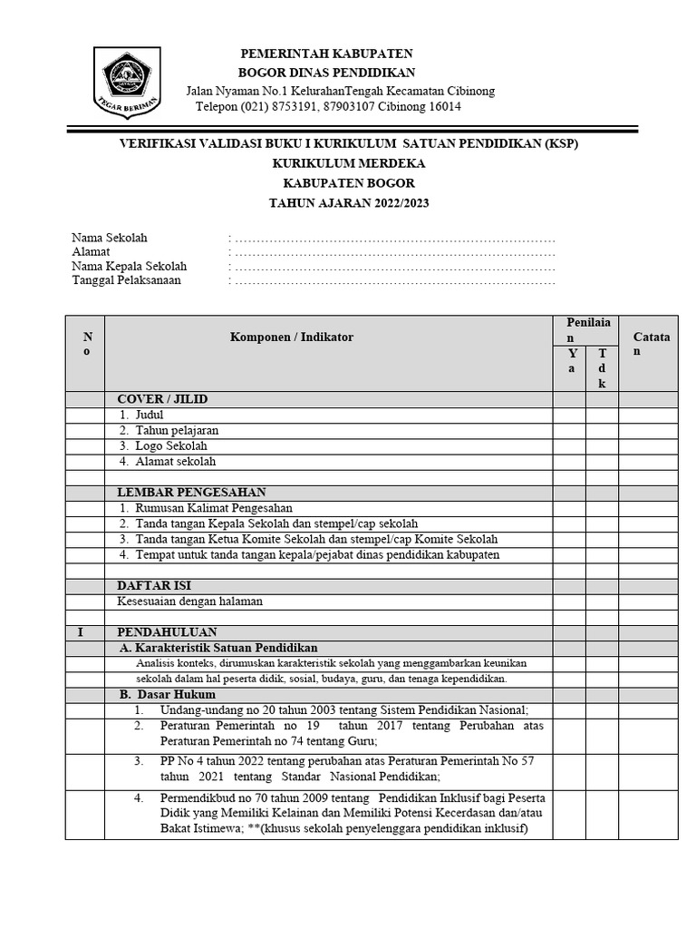 Verval Buku I KSP 2022 (Fix Revisi) | PDF