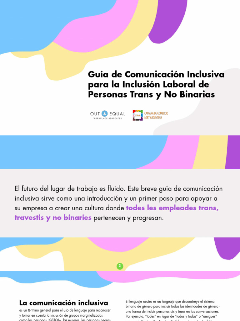 Spanish Non Binary Inclusion Guide | PDF | Identidad de género ...