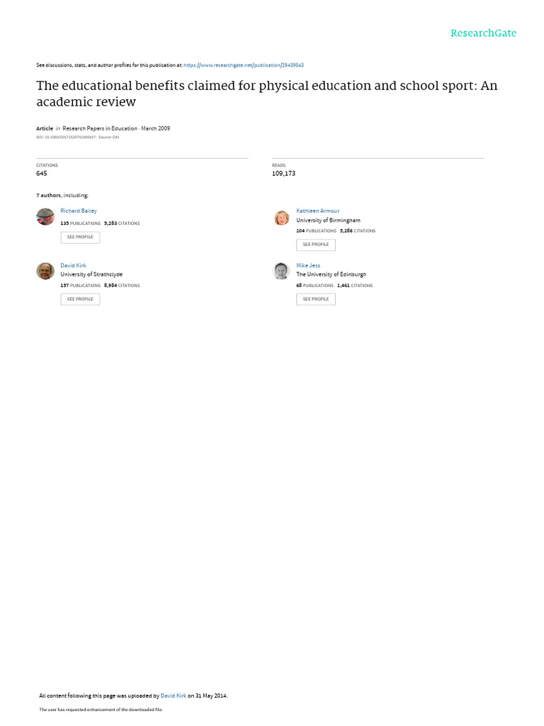 The Educational Benefits | PDF | Affect (Psychology) | Self Esteem