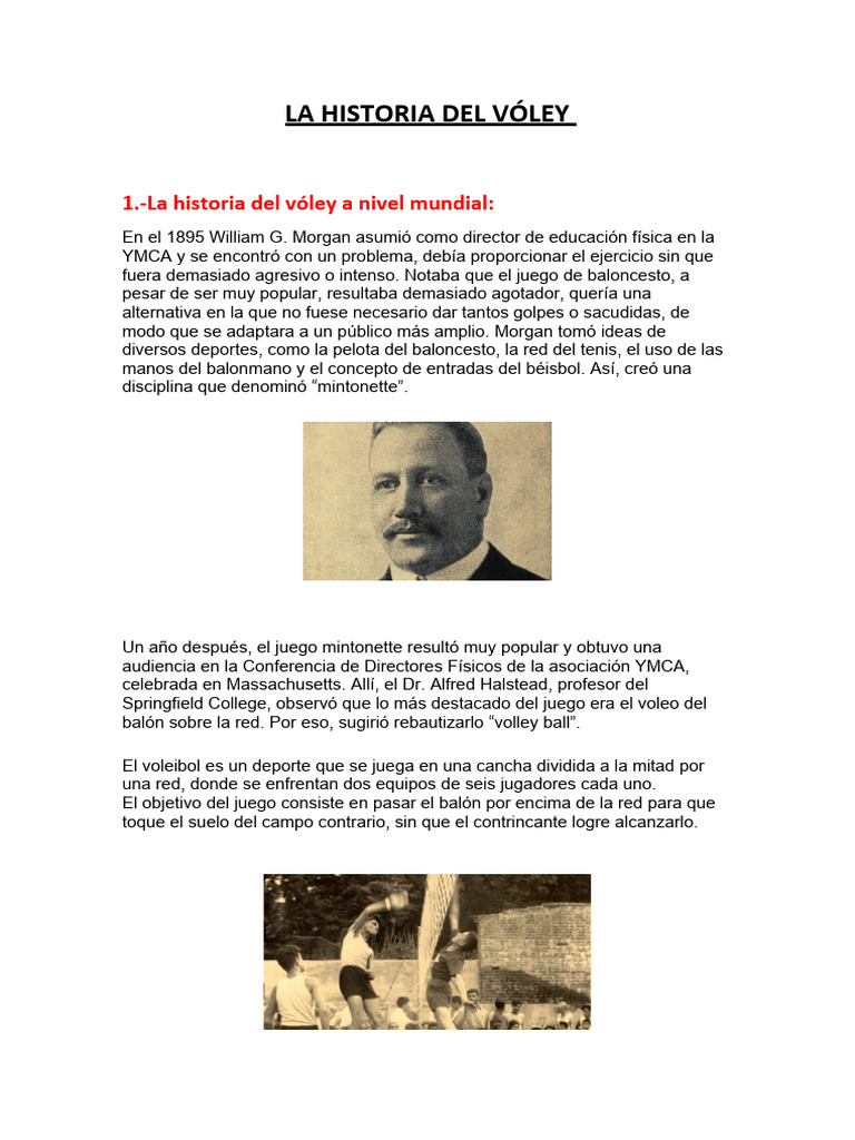 La Historia Del Vóley | PDF | Vóleibol | Deportes