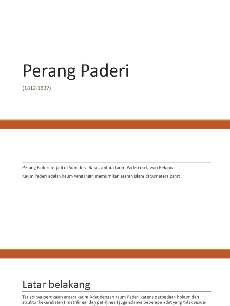 Perang Paderi, P. Diponegoro, P.aceh | PDF
