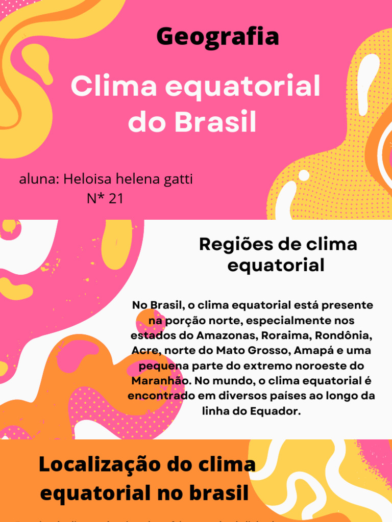 Clima Equatorial Do Brasil: Geografia | PDF