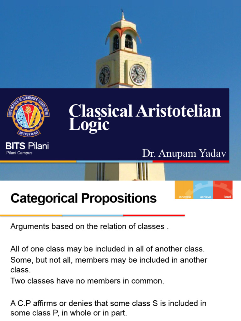 Categorical Propositions Ditribution Square of Opposition | PDF ...