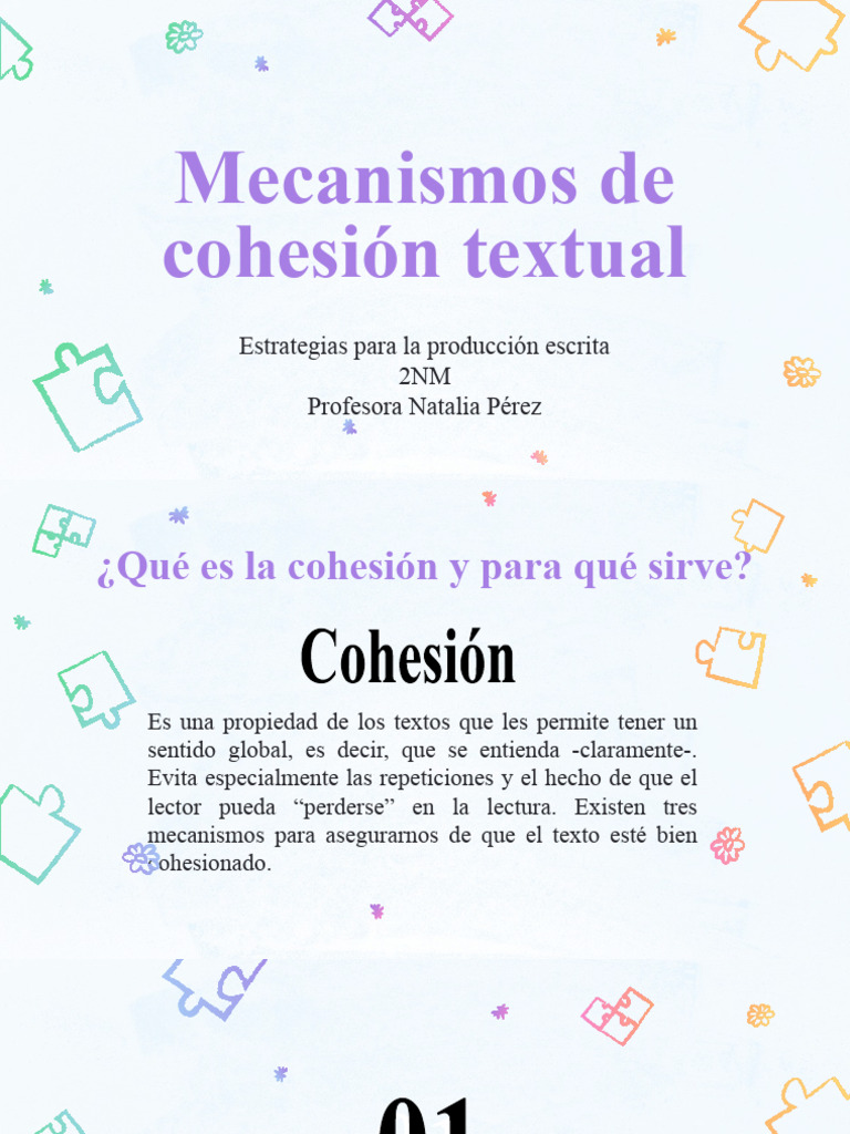 Presentación - Mecanismos de Cohesión Textual 2NM | PDF | Palabra