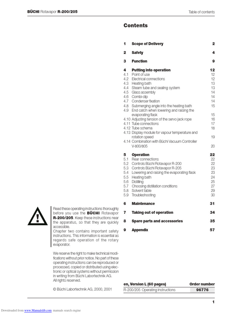 Rotavapor r200 | PDF | Distillation | Evaporation