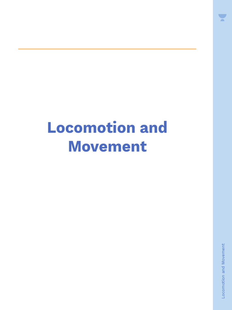 Locomotion and Movement 1 | PDF | Muscle Contraction | Skeletal Muscle