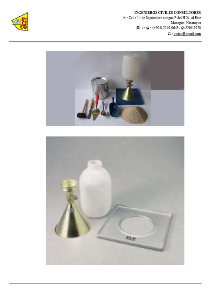 Control Cono y Arena - CBR | PDF | Ingeniería Ambiental | Suministro de agua