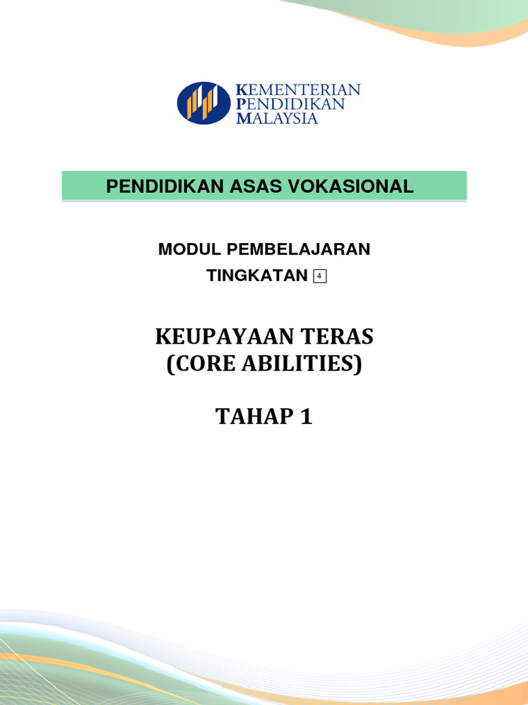 Core Abilities Tahap 1 New | PDF | Competence (Human Resources) | Information