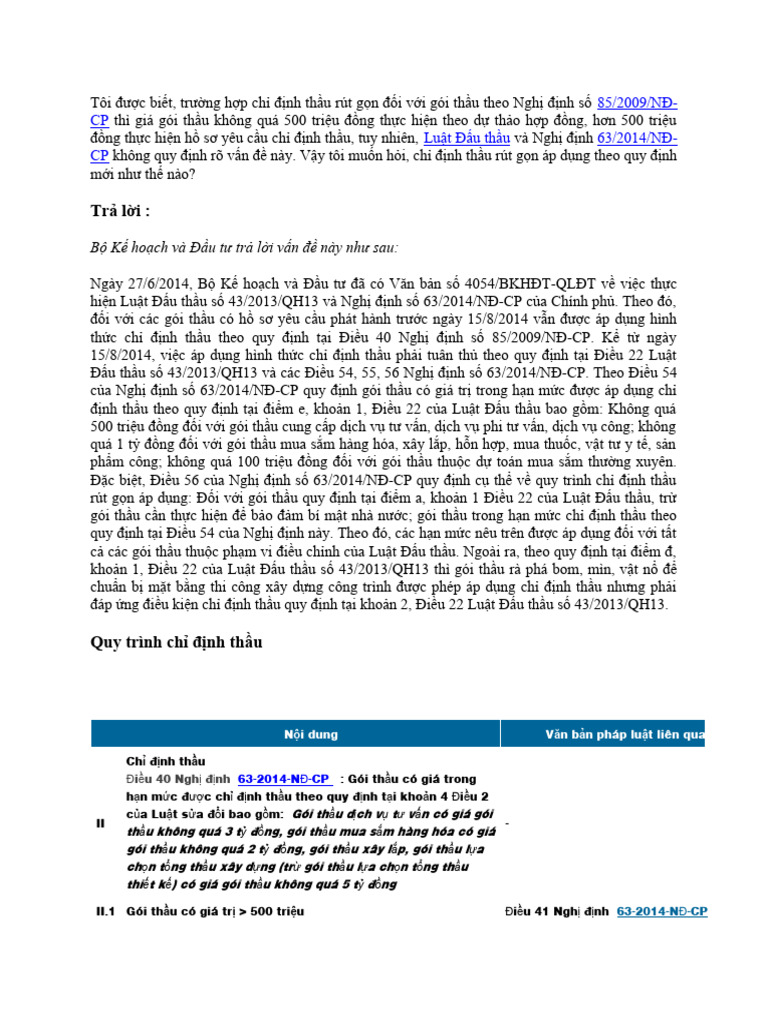 Quy Trinh Chi Dinh Thau Rut Gon | PDF