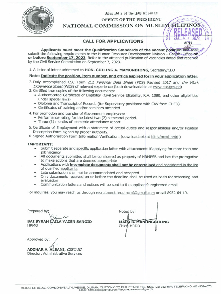 Call For Application | PDF