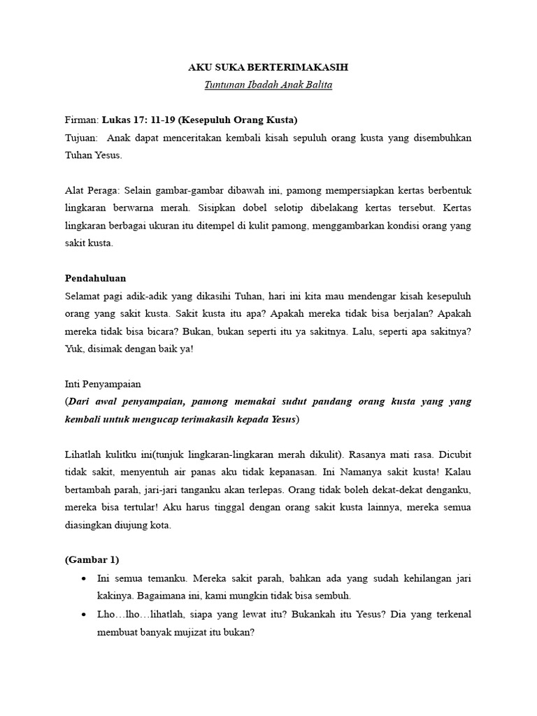 Aku Suka Berterima Kasih | PDF