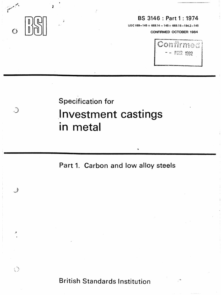 BS 3146 Part 1 | PDF
