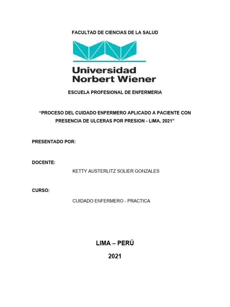 CASO Clinico Lpp | PDF | Herida | Enfermería