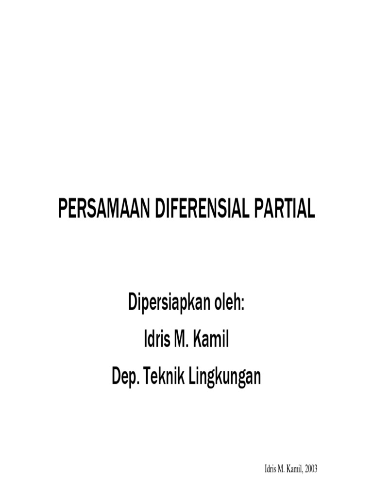 Persamaan Diferensial Parsial | PDF