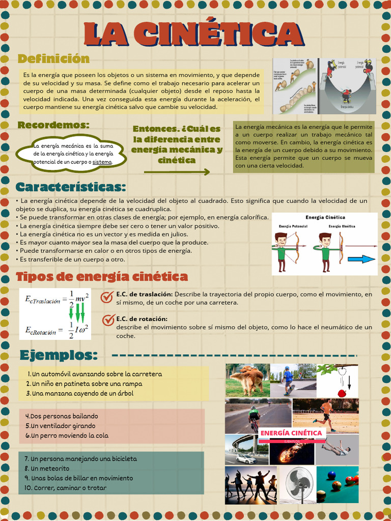 CINETICA | PDF | Energía cinética | Velocidad