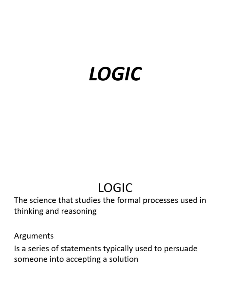 Logic | PDF | Logic | Argument