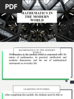 Mathematics in The Modern World 1st Year 1st Semester | PDF | Pattern | Mathematics