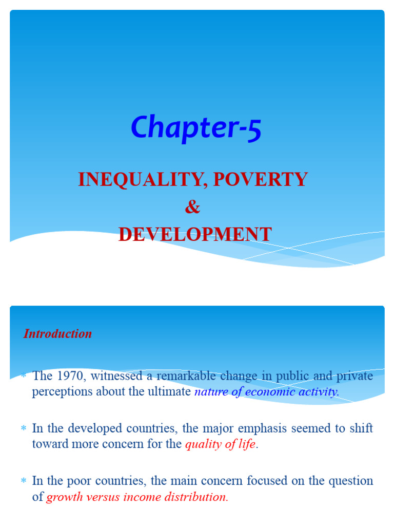 Chapter-5 Devo Ug Inequality, Poverty & Devt | PDF | Gini Coefficient | Income Distribution