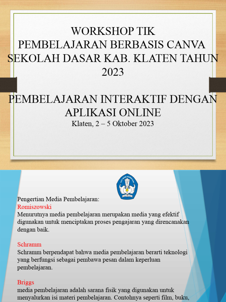 Media Pembelajaran Interaktif Berbasis Aplikasi Online | PDF | Karier & Perkembangan