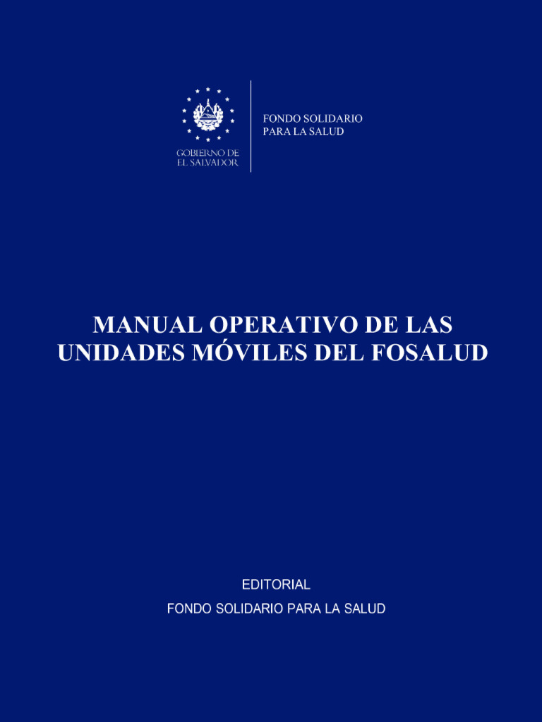 Manual Operativo de Unidades Móviles 2022 | PDF | Hospital | Programas sociales