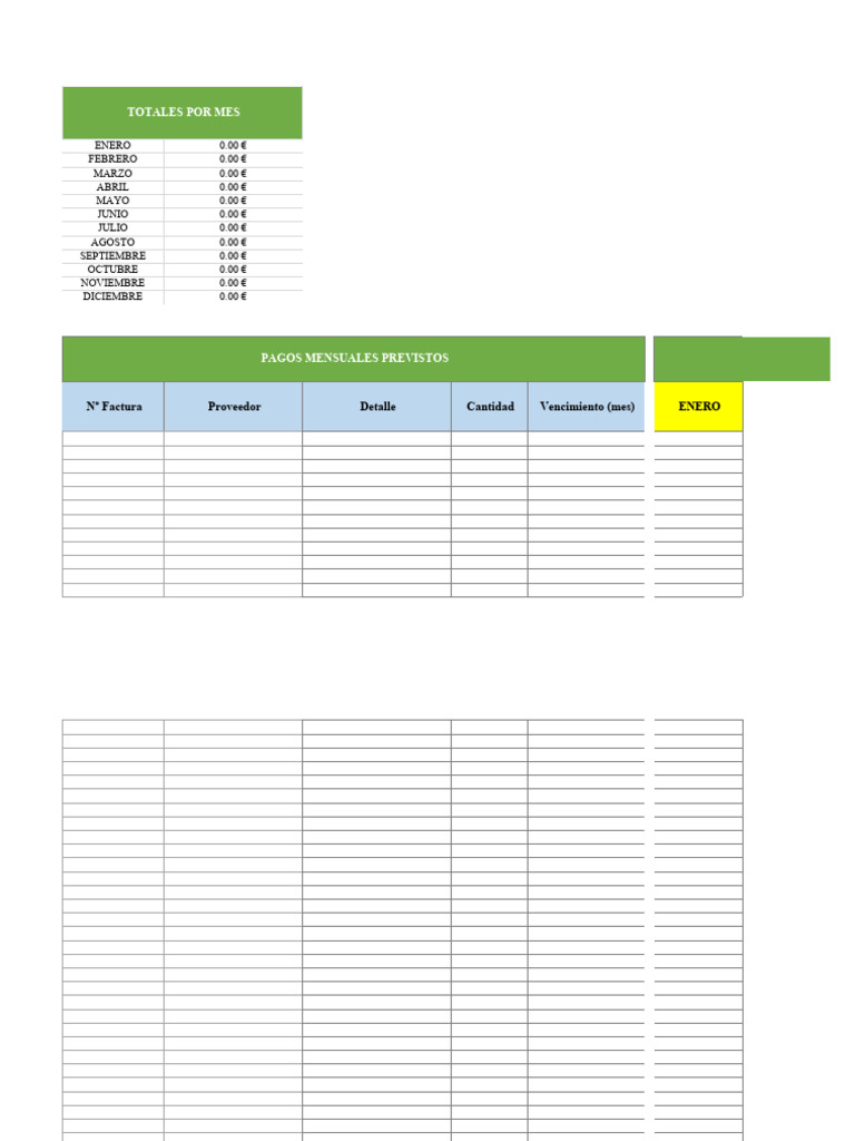 Plantilla de Control de Pagos A Proveedores | PDF