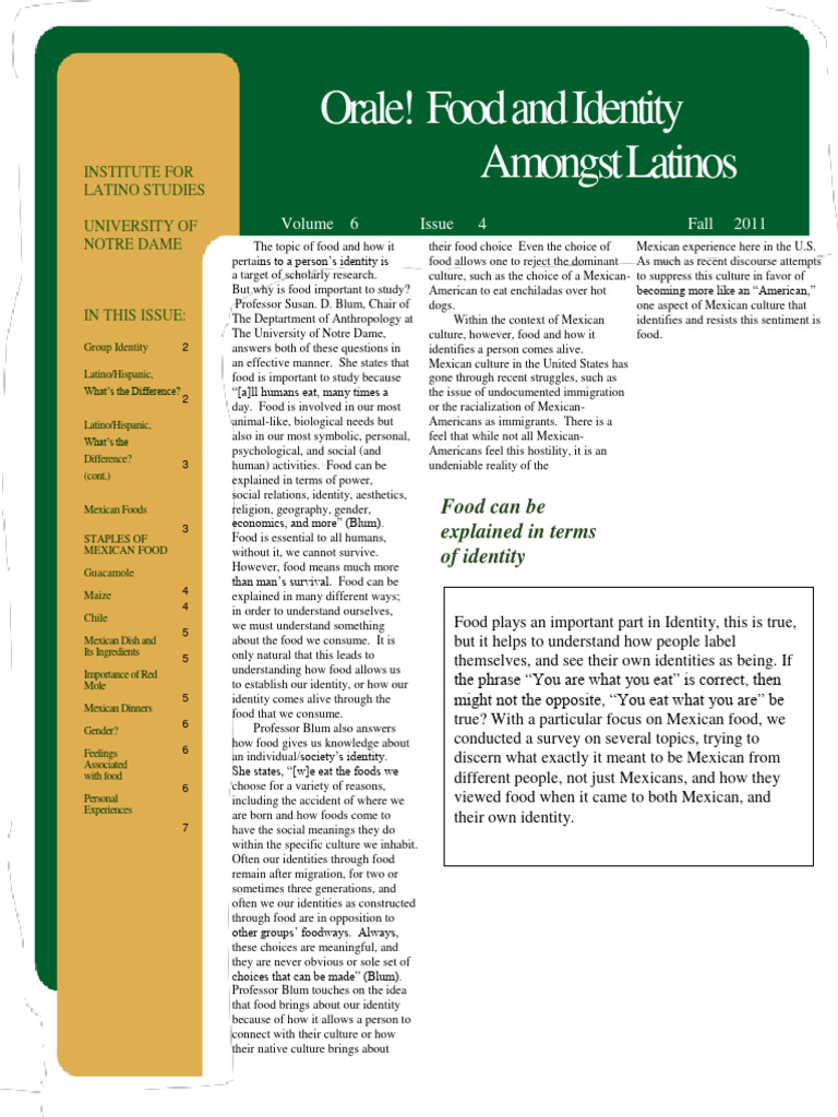 Orale Food and Identity Among Latinos | PDF | Mexican Cuisine | Chili ...
