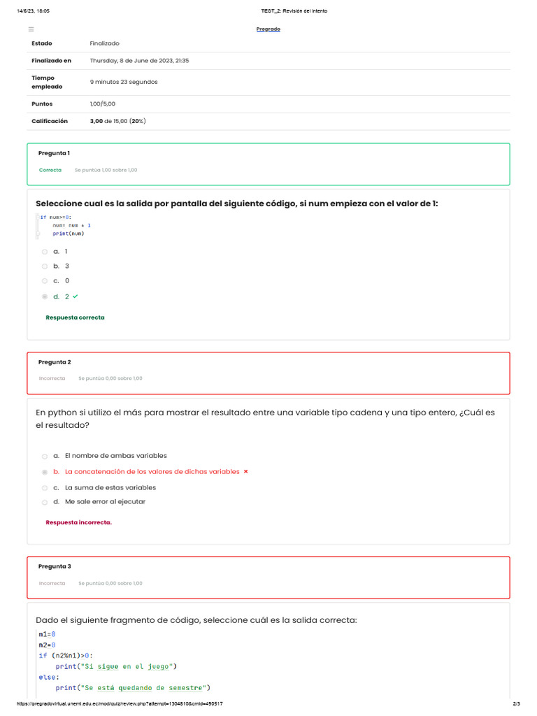 Test Final2023 | PDF | Python (lenguaje de programación) | Lenguaje de ...