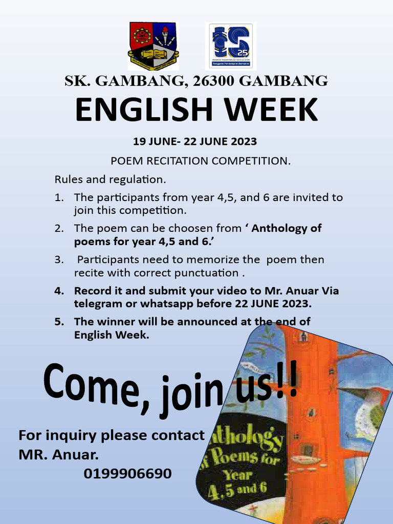 Poem Recitation Competition Rules | PDF