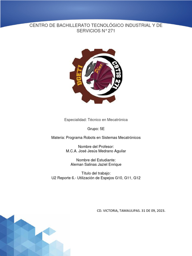 Utilización de Espejos Codigo CNC G10 J G11 J G12 | PDF | Control numerico | Mecanizado