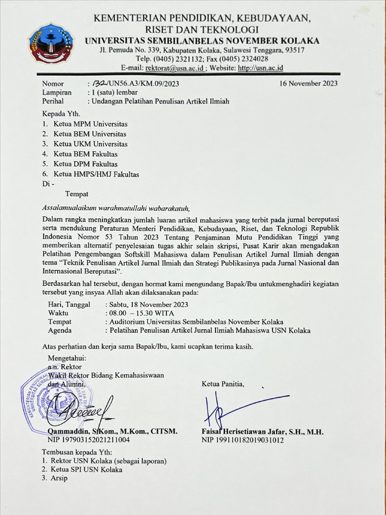 Undangan Ormawa | PDF