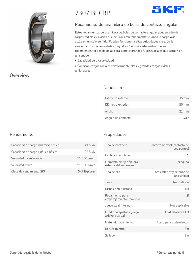 SKF 7307 BECBP Specification | PDF | Red mundial | Internet y web