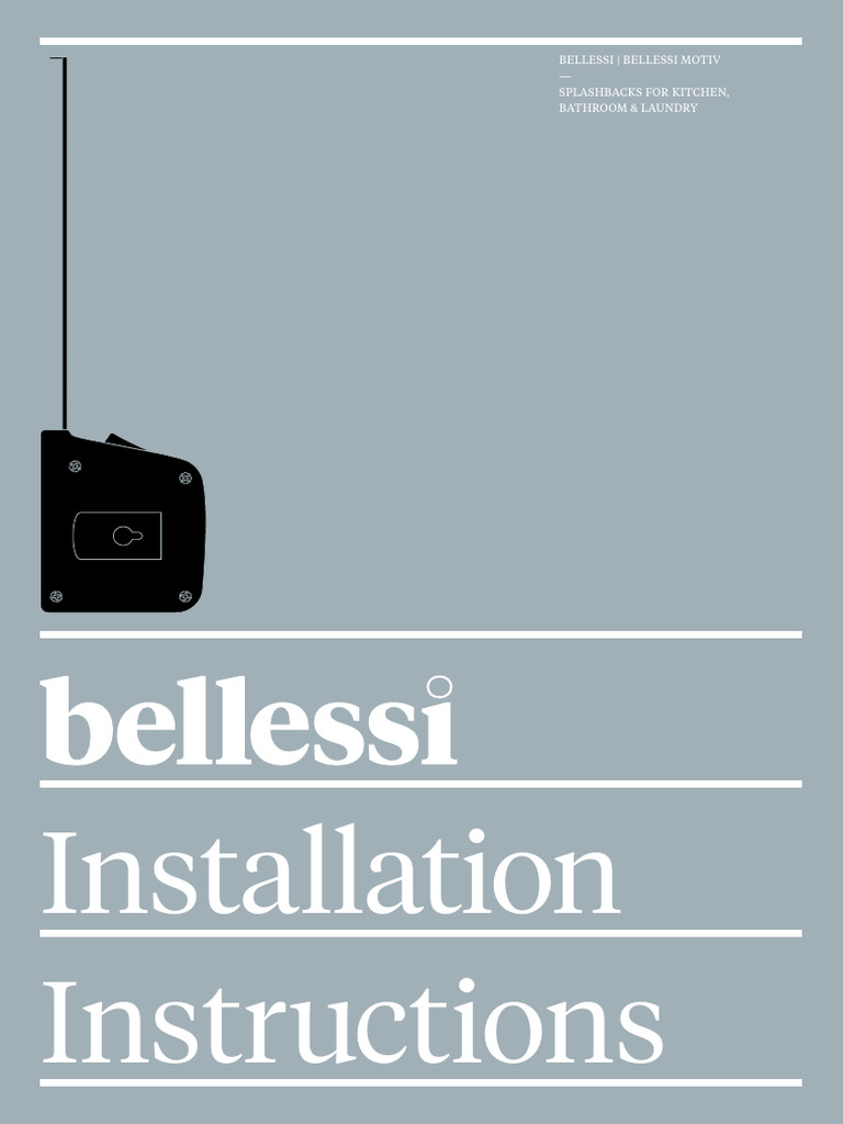 Bellessi Installation Instructions | PDF | Silicone | Tile