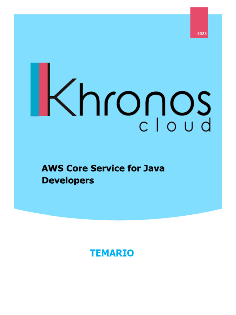 Temario AWSCors Java Developers | PDF | Ingeniería de software | Plataformas de computación