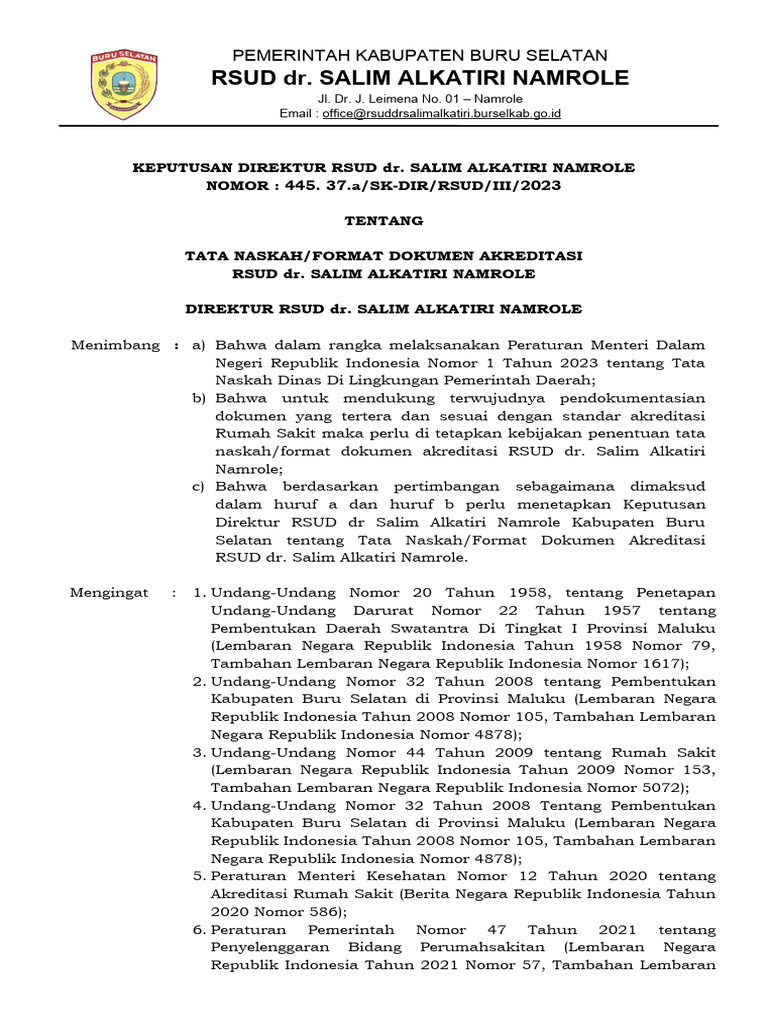 SK Tata Naskah Revisi Terbaru | PDF | Hukum