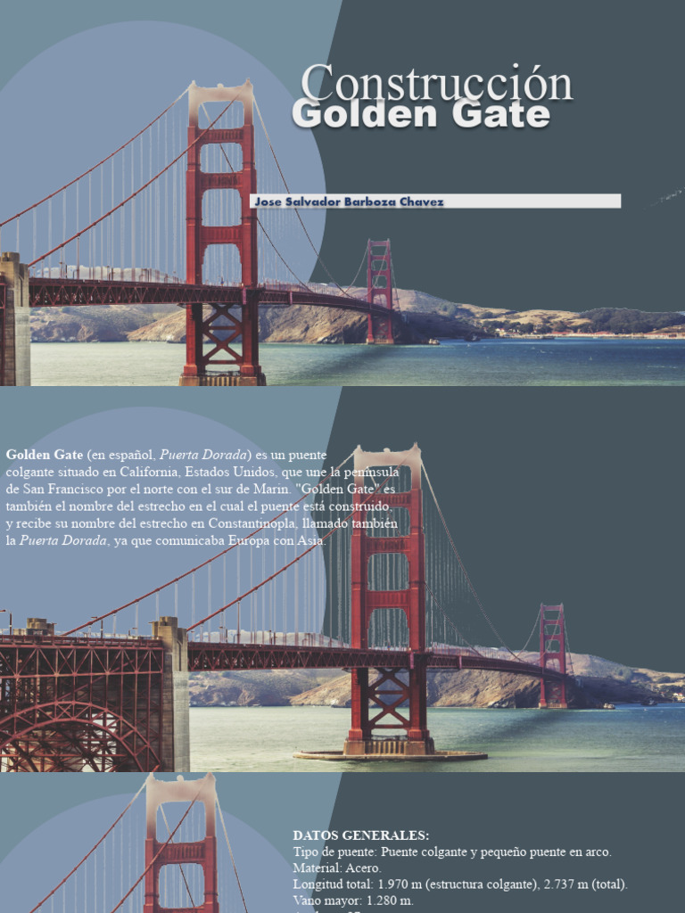 Construcción y Estructura del Golden Gate | PDF | Puente | Ingeniero civil