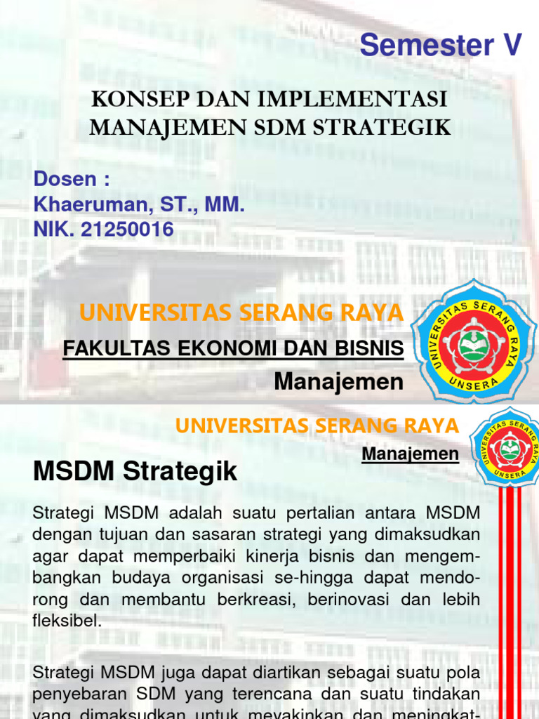 MSDM Strategik - MSDM Strategik | PDF | Karier & Perkembangan