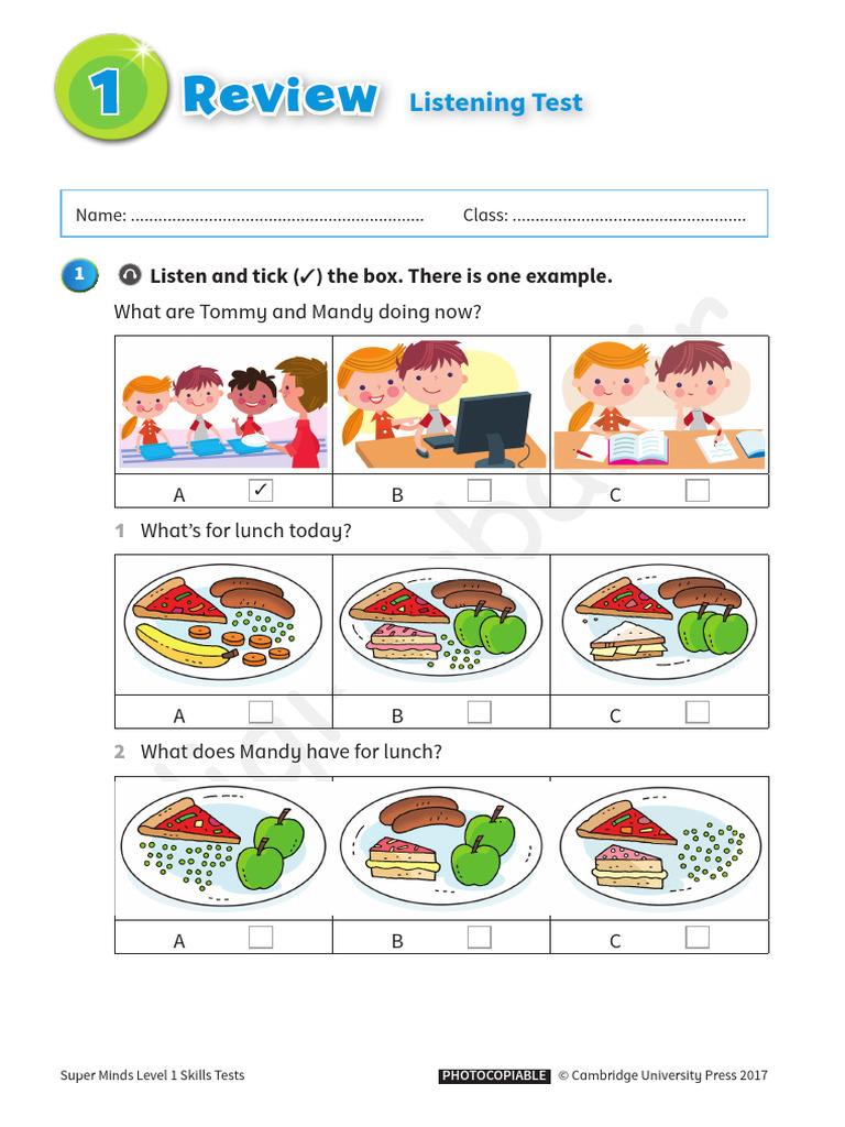SM1 - Mid Listening - Units 4,5,6 | PDF