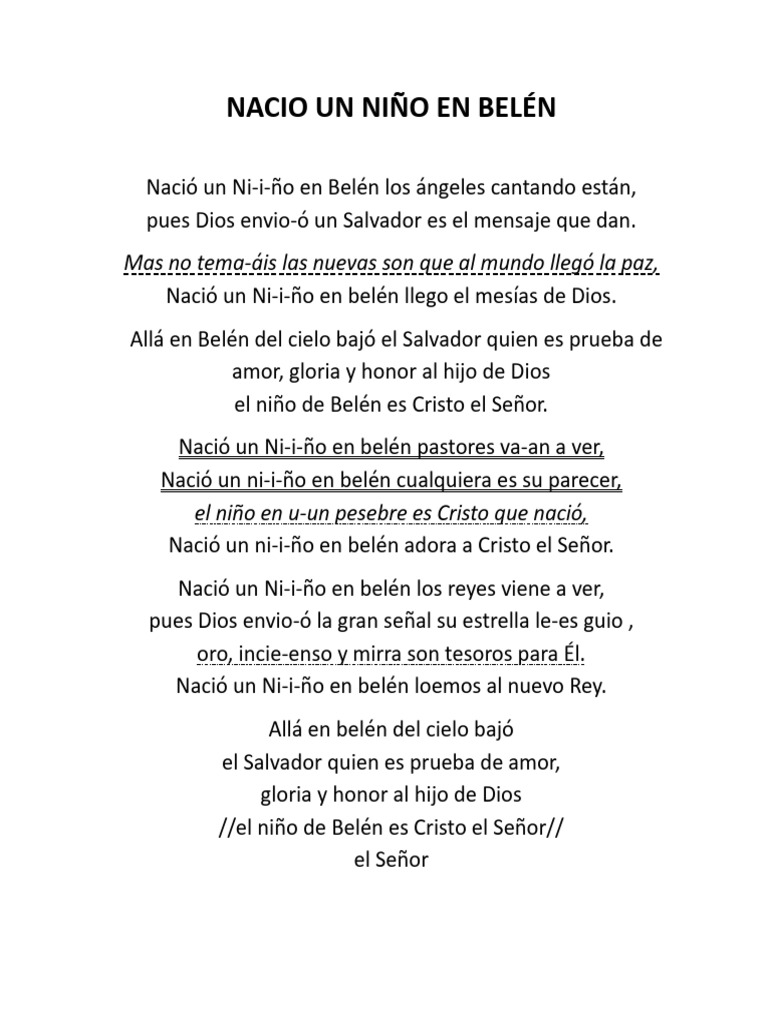Nació un niño en Belén: el Salvador | PDF