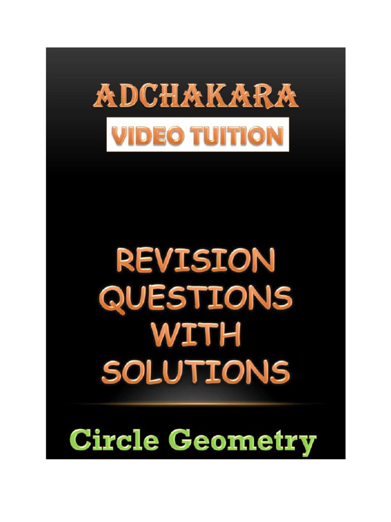 Circle Geometry | PDF | Circle | Triangle