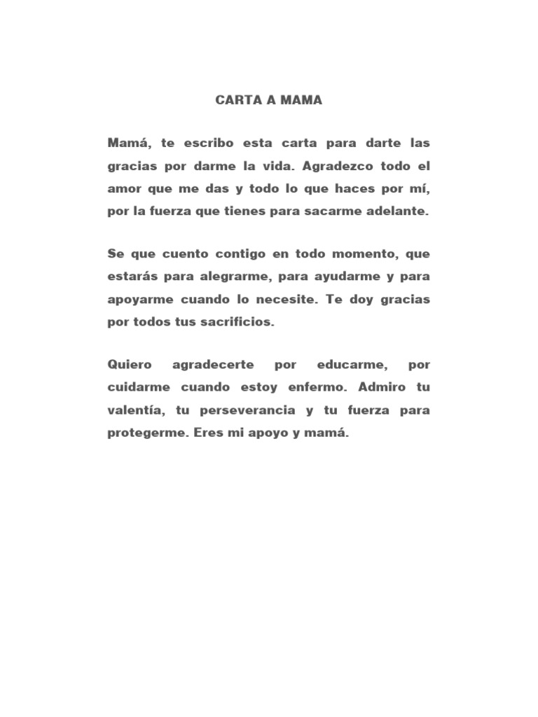 Carta A Mama Pdf