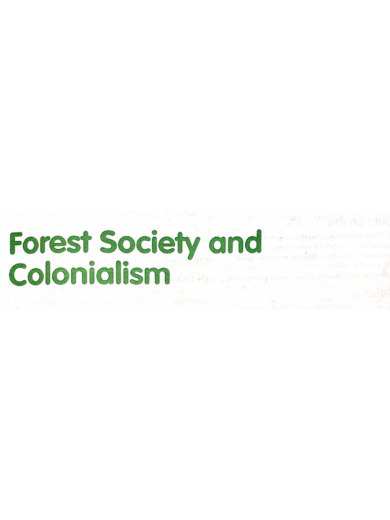 0 - Forest Society & Colonialism | PDF