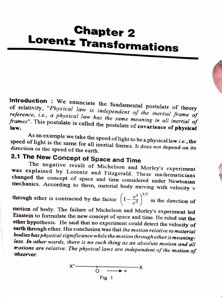 Theorey of Relativity, Chapter 1-1 | PDF | Luminiferous Aether | Special Relativity