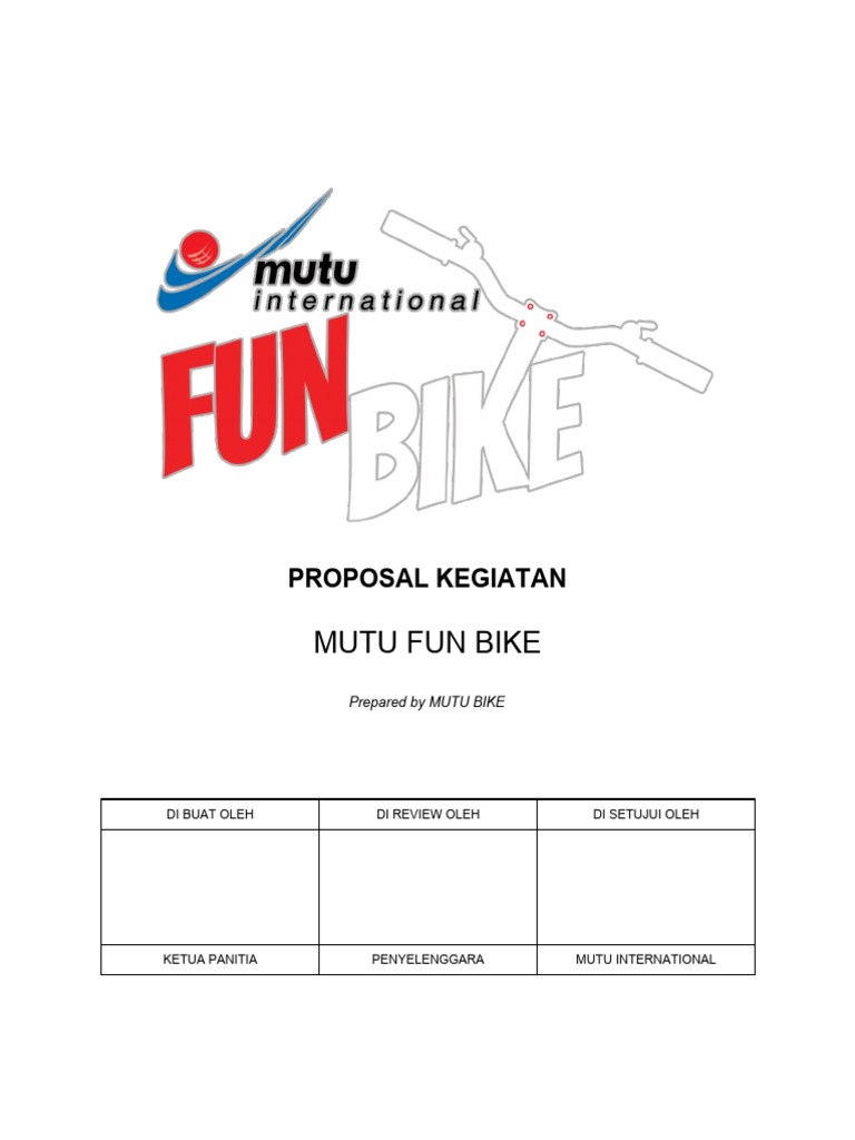 Proposal Kegiatan Fun Bike 2023 | PDF | Memasak, Makanan, & Anggur