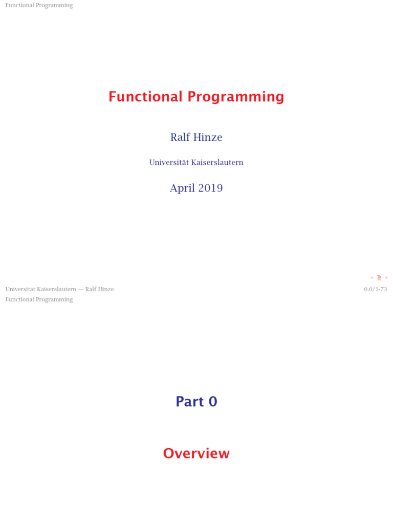 Functional Programming Slides | PDF | Functional Programming | Boolean Data Type