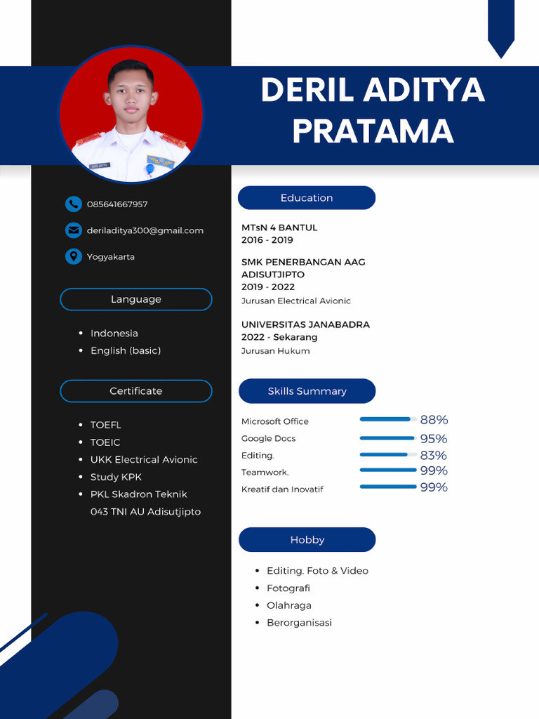 Black Modern Professional Resume | PDF