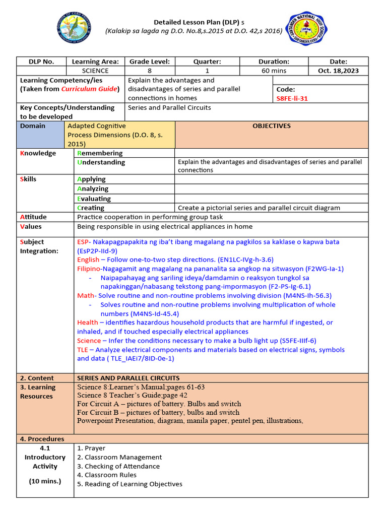 CO1 - Series and Parallel Circuit | PDF | Series And Parallel Circuits ...