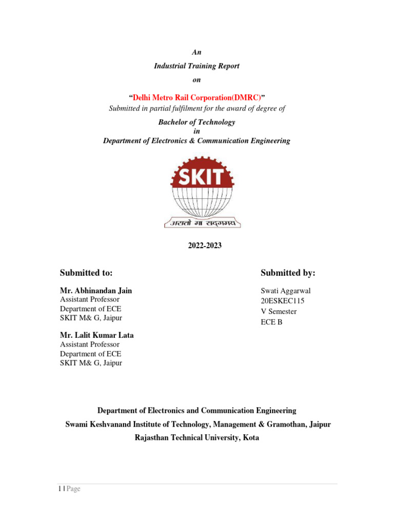 Itr Report Sem V | PDF | Electric Motor | Power Inverter