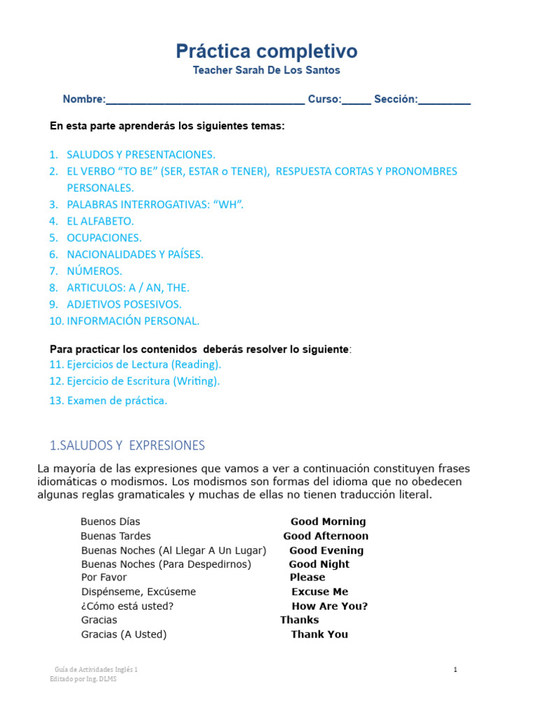 PrÃ¡ctica Completivo | PDF | Género gramatical | Lingüística